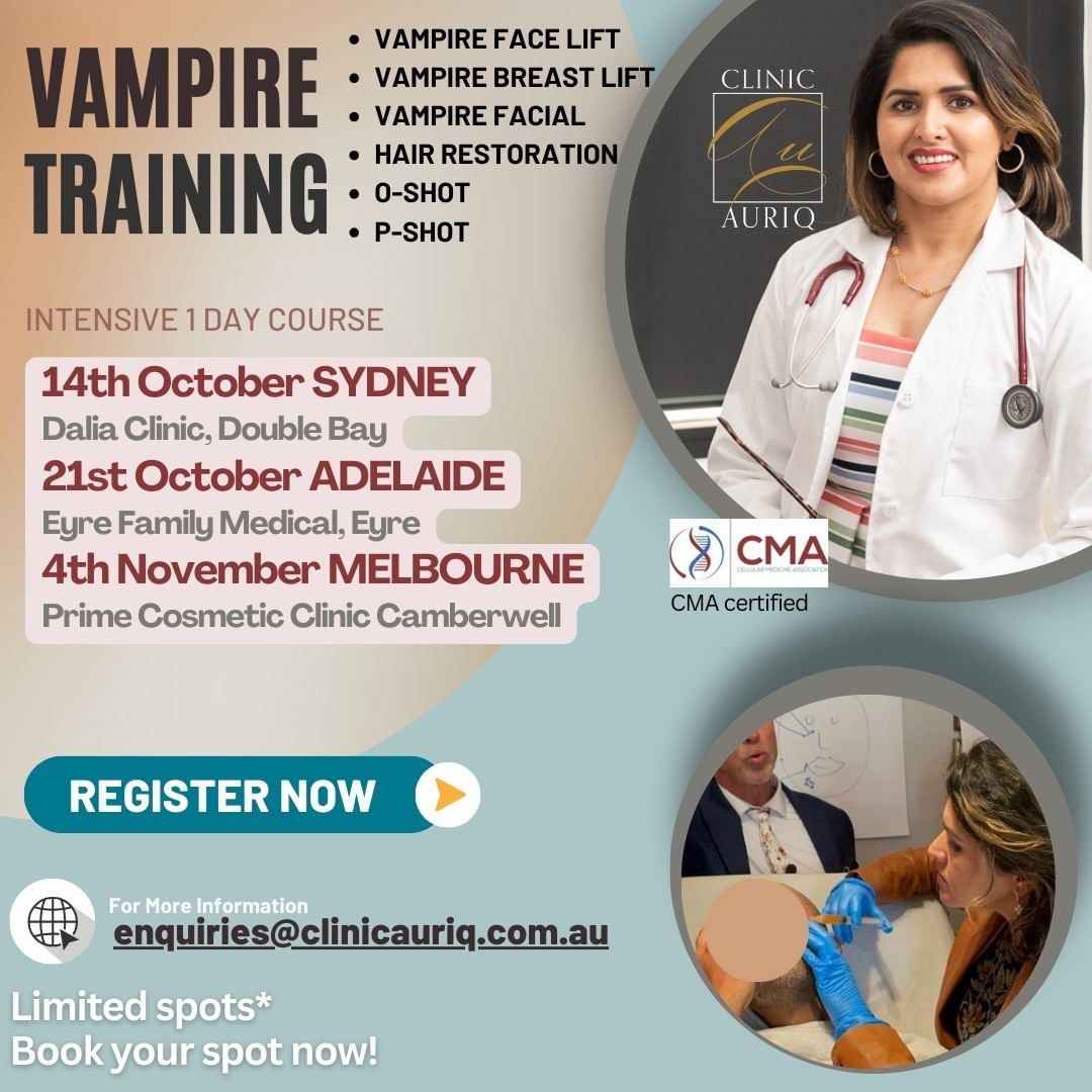 Certification in Vampire Procedures | Clinic Auriq